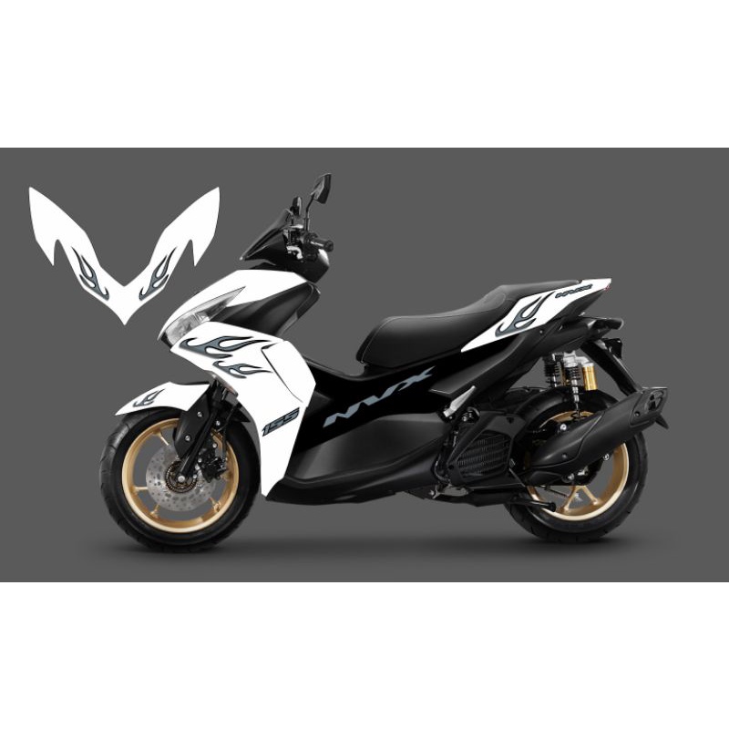 Jual striping sticker transparan aerox new NVX 155 motif api | Shopee ...