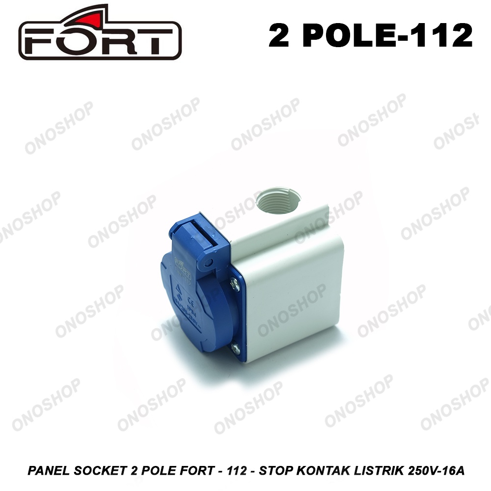 Jual Panel Socket 2 Pole FORT - 112 - Stop Kontak Listrik 250V - 16A | Shopee Indonesia