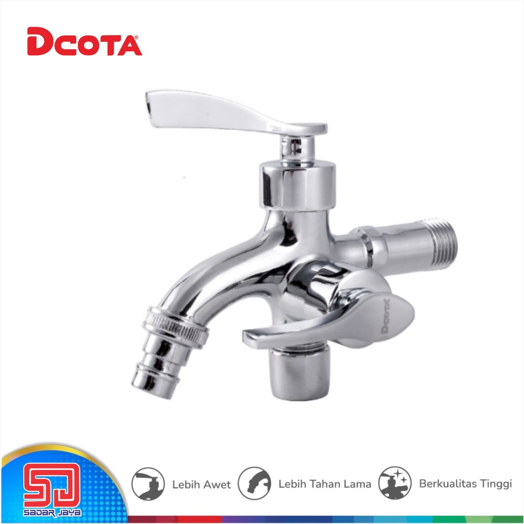 Jual DCOTA DDT 03 Kran Double Keran Tembok 2 Cabang 1/2" | Shopee Indonesia