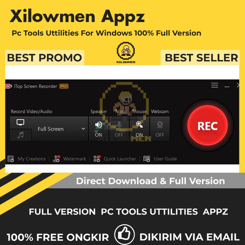 Jual iTop Screen Recorder Pro - perekaman layar profesional dengan fitur editing untuk merekam ...