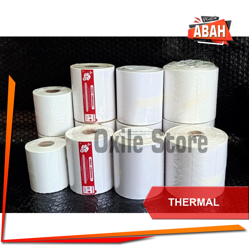 Jual LABEL BARCODE 100 x 150 mm, 100 x 100 mm, 78 x 100 mm KERTAS STICKER THERMAL RESI 100 x 150 ...