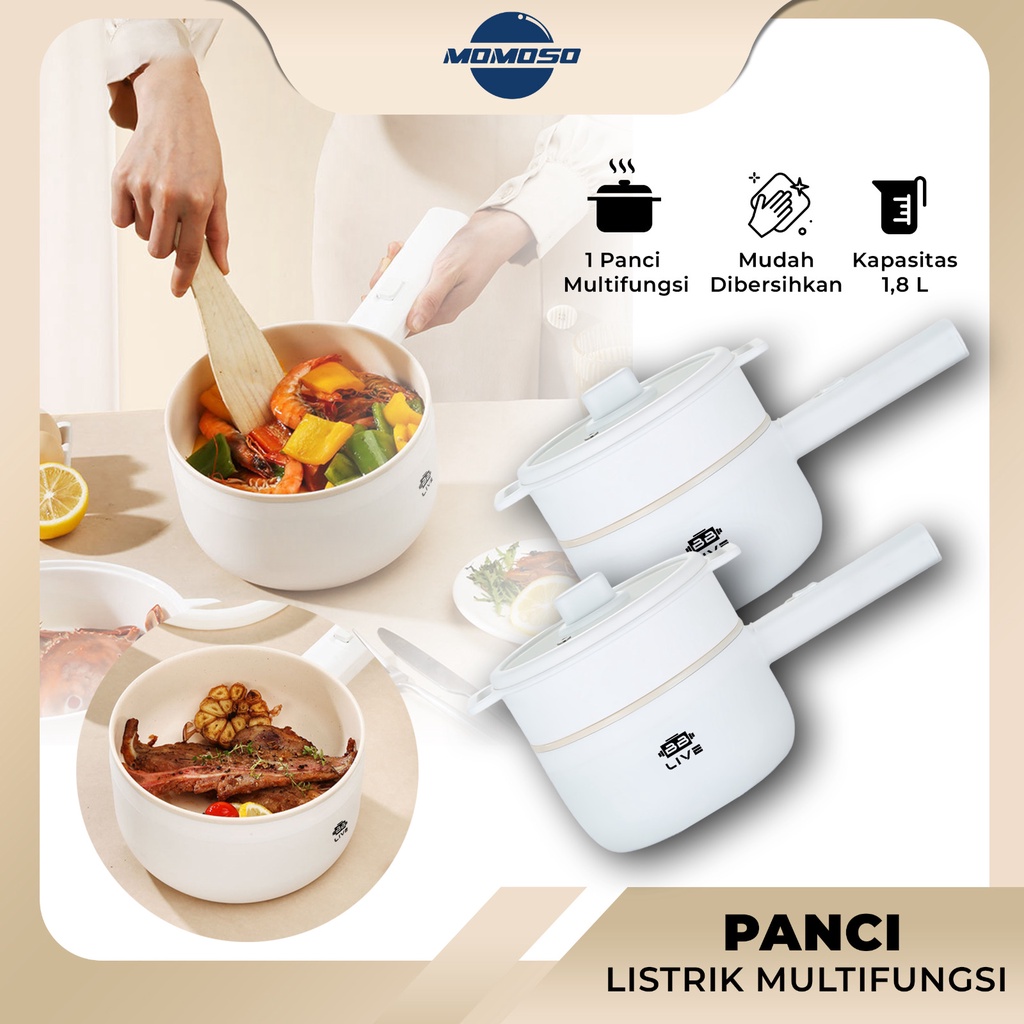 Jual MOMOSO Panci Listrik Serbaguna 1.8L - Electric Cooking Pot/ Panci ...