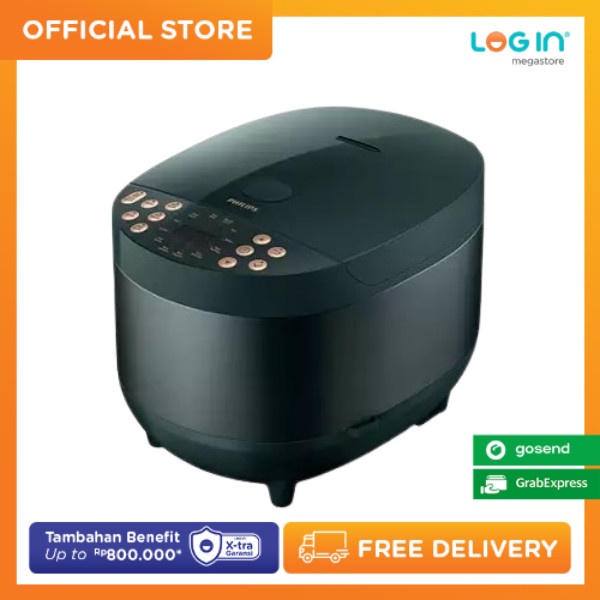 Jual PHILIPS RICE COOKER DIGITAL HD4515/91 GREEN 1.8 Liter | Shopee ...