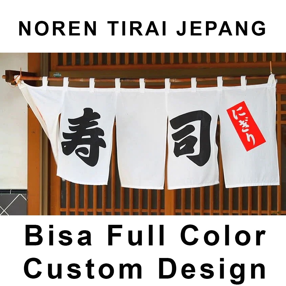 Jual Noren tirai Jepang lebar satuan bisa Custom design Full Printing ...