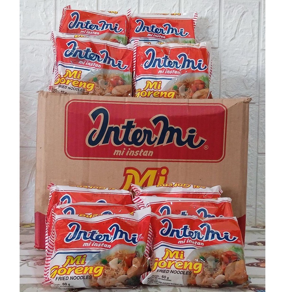 Jual INTERMI Mi Goreng Instant FRIED NOODLES 1 DUS isi 60 Gr x 40 pcs ...