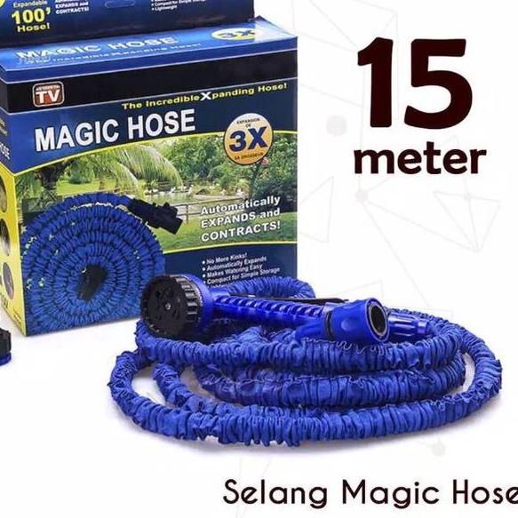 Jual ♂ SELANG AIR AJAIB ELASTIS Magic Hose 15 Meter/50 ft Alat Semprot ...