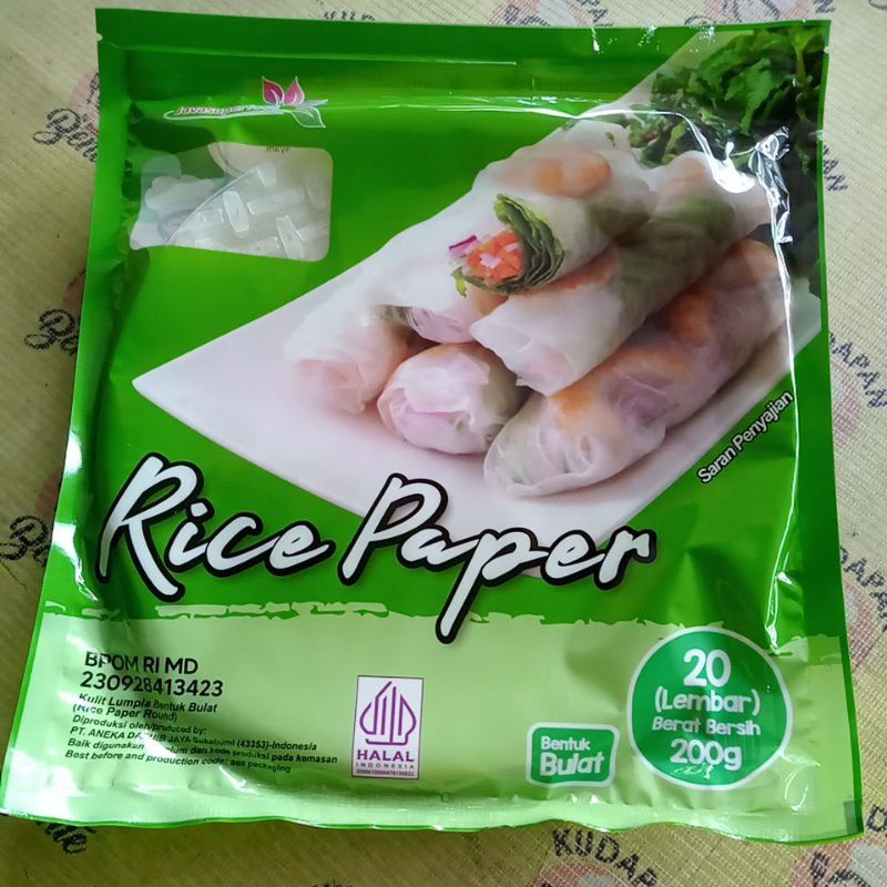 Jual Rice Paper Java Super Food bulat 22cm isi 20 | Shopee Indonesia