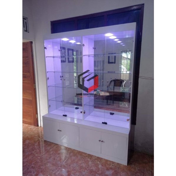 Jual Lemari Display / Lemari kaca / lemari pajangan 150x40x200 | Shopee ...