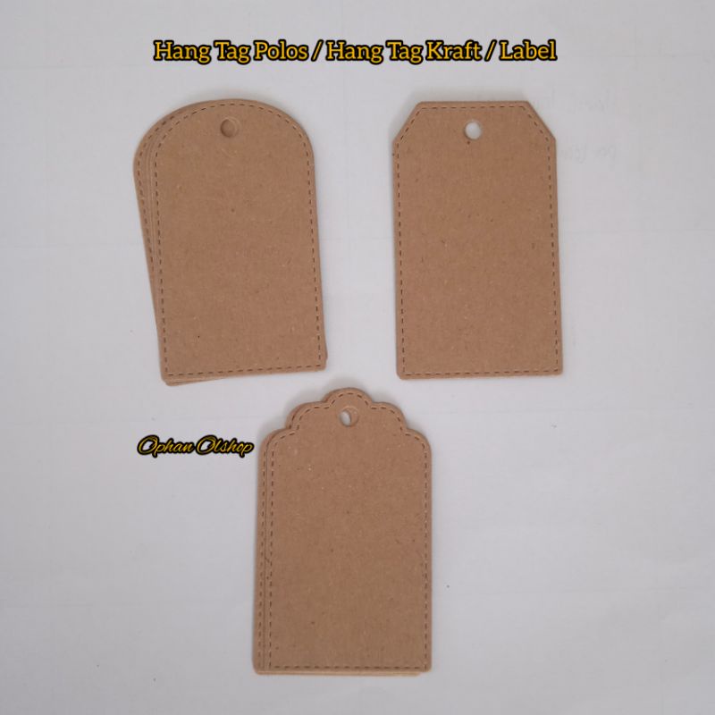 Jual Hang Tag Polos / Hang Tag Kraft / Hang Tag Kosong / Hang Tag ...