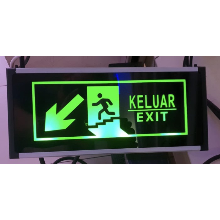 Jual Ladar Lampu Exit Tangga Darurat Emergency Panah Kiri | Shopee ...