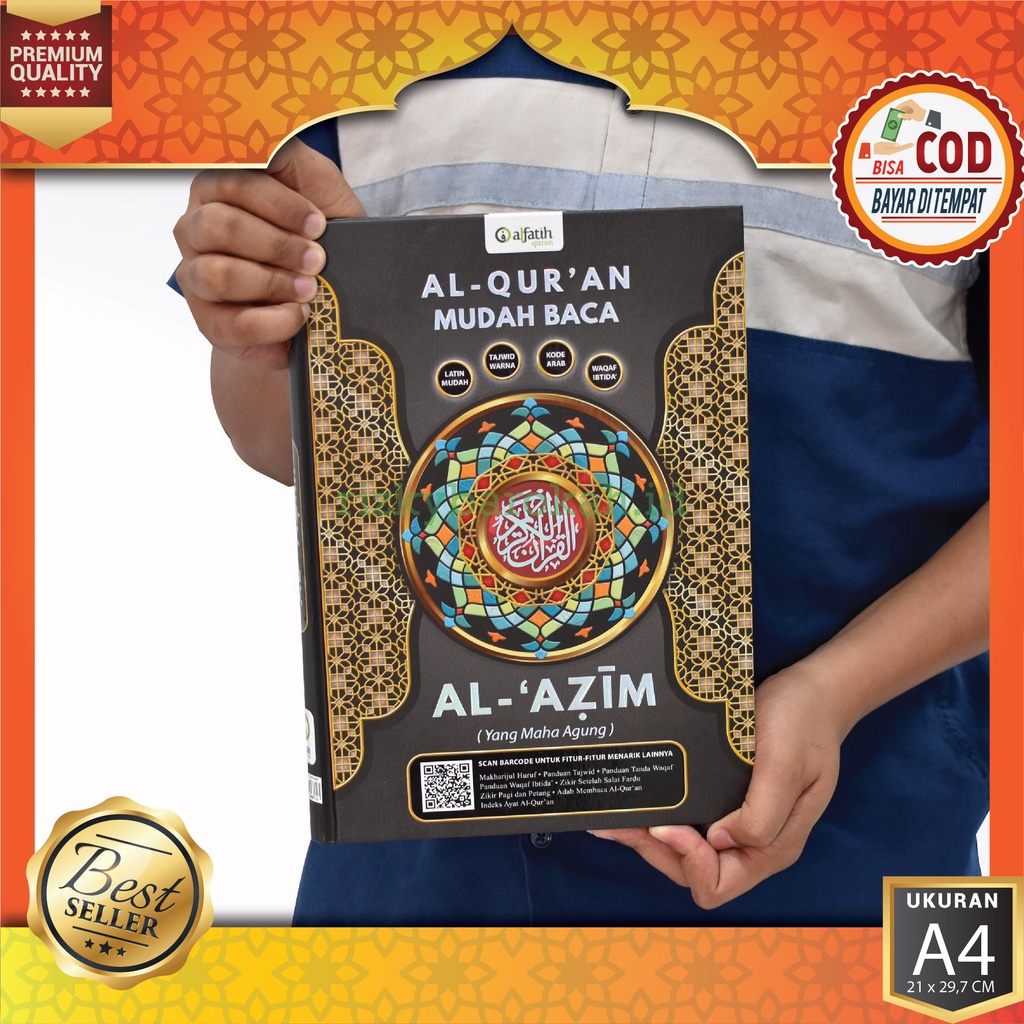 Jual Al Quran Mudah Baca Al Azim A4 Terjemahan Transliterasi Latin Perayat Alquran Al-Aziim Rasm ...