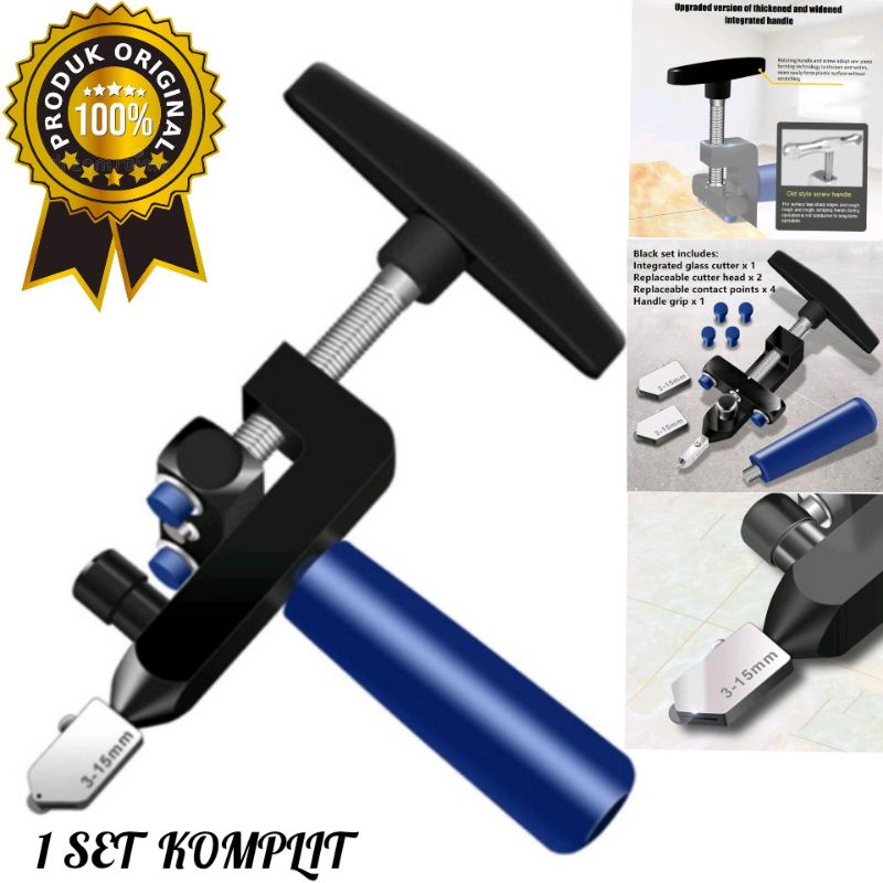 Jual 1 SET Alat Potong Granit Keramik Kaca Ubin 2 in 1 Glass cutter ...