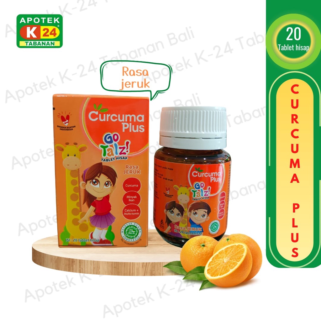 Jual CURCUMA PLUS GROW ORANGE TABLET HISAP | Shopee Indonesia