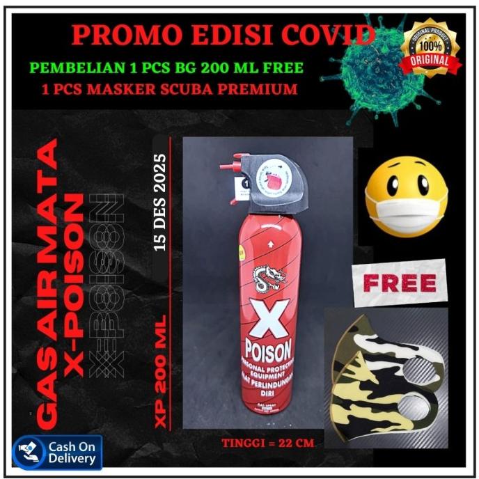 Jual SEMPROTAN MERICA - GAS AIR MATA XPOISON 200 ML - PEPPER SPRAY ...