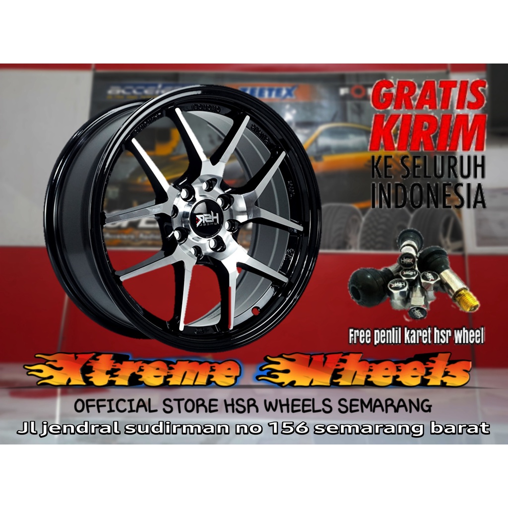 Jual velg mobil raize rocky ring 16 velg hsr wheel hyura r16 lebar 7 et 40 untuk mobil brio agya ...