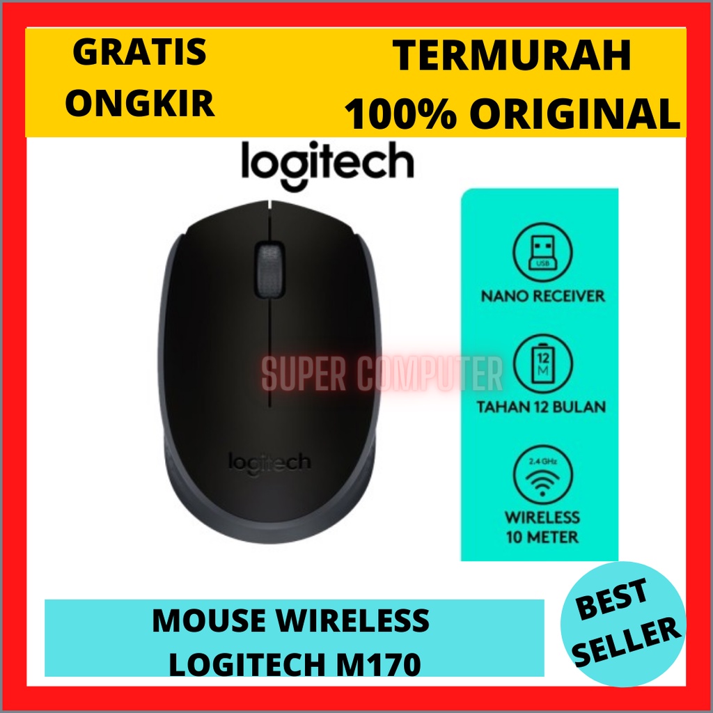 Jual S.C MOUSE WIRELESS LOGITECH M170 ORIGINAL / MOUSE LOGITECH ...
