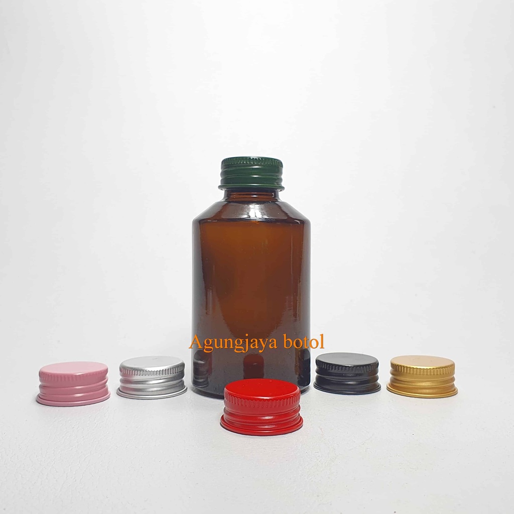 Jual Botol Kaca GD 120 Ml Amber Original Tutup Ulir / Botol Kaca ...