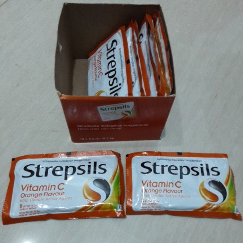 Jual STREPSIL ORANGE VIT C SACHET ISI 8 BUTIR | Shopee Indonesia