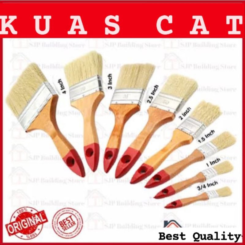 Jual KUAS CAT TEMBOK/KAYU BERBAGAI UKURAN | Shopee Indonesia