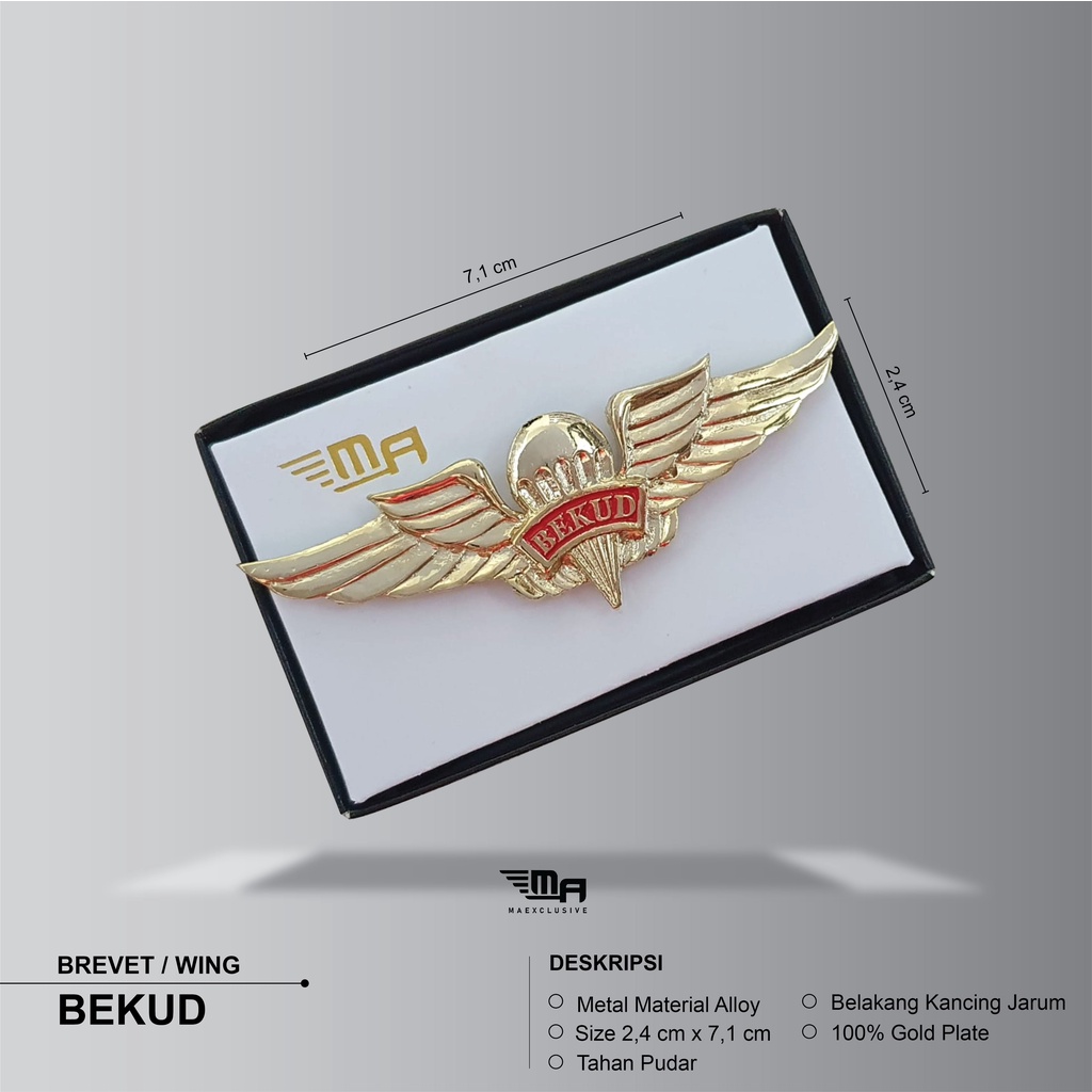 Jual WING BEKUD PDH BRIVET BREVET PIN | Shopee Indonesia