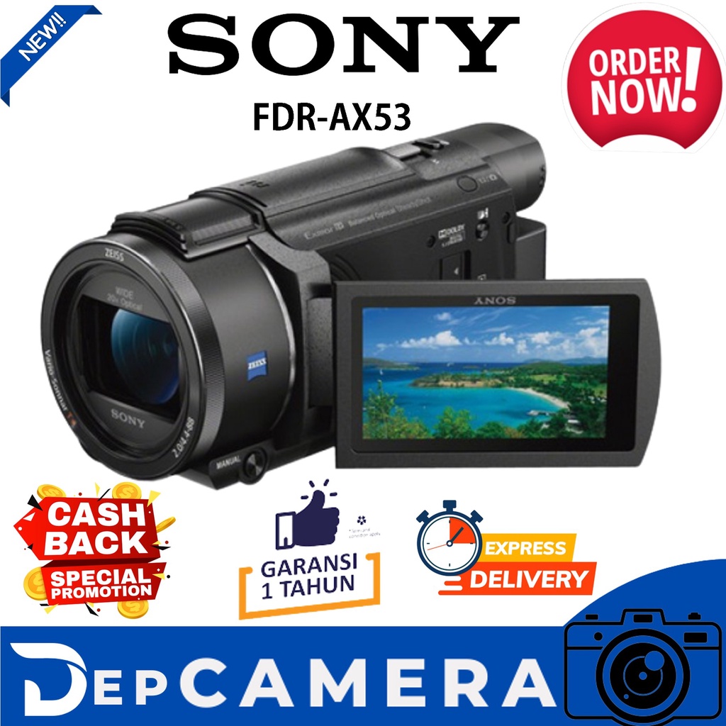 Jual Sony FDR-AX53 AX53 4K Ultra HD Handycam Camcorder | Shopee Indonesia