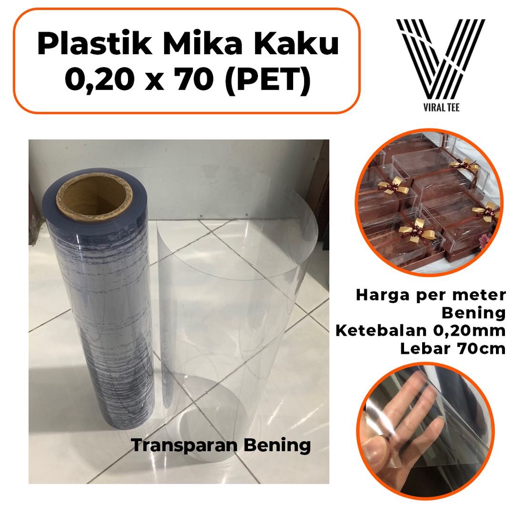 Jual [0.20mm x 70cm] Plastik Mika Kaku Bening untuk Tutup Seserahan / Hantaran Pernikahan ...