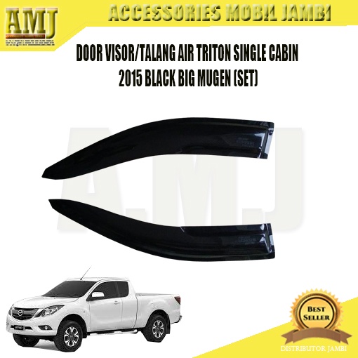 Jual DOOR VISOR/TALANG AIR TRITON DOUBLE CABIN MINI BLACK SLIM (SET) | Shopee Indonesia