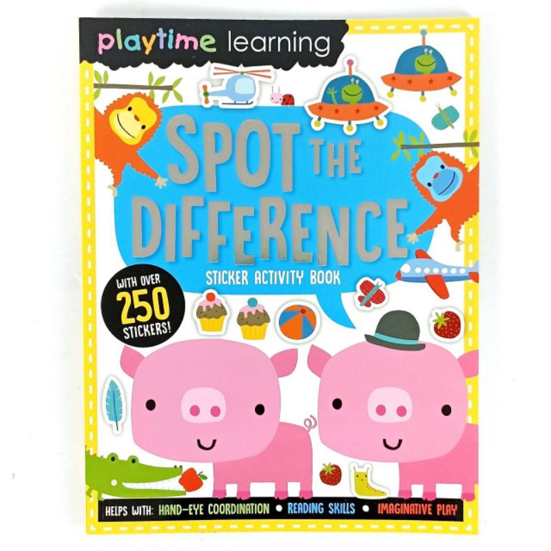 Jual Playtime Learning Spot the Difference Sticker Activity Book With ...
