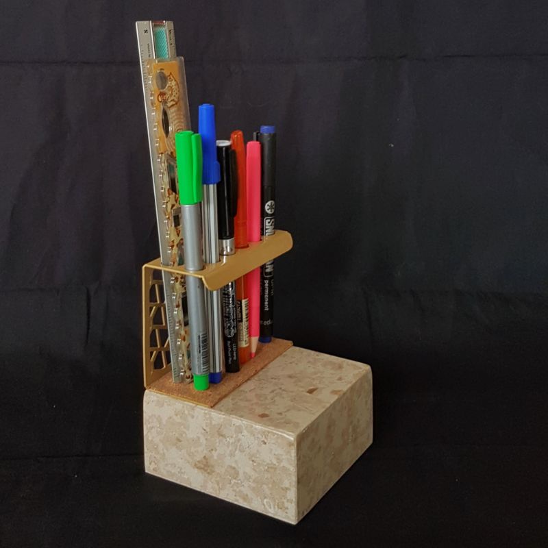Jual RAK PULPEN Marmer Aesthetic Tempat Pensil Pen Holder Batu Marmer ...