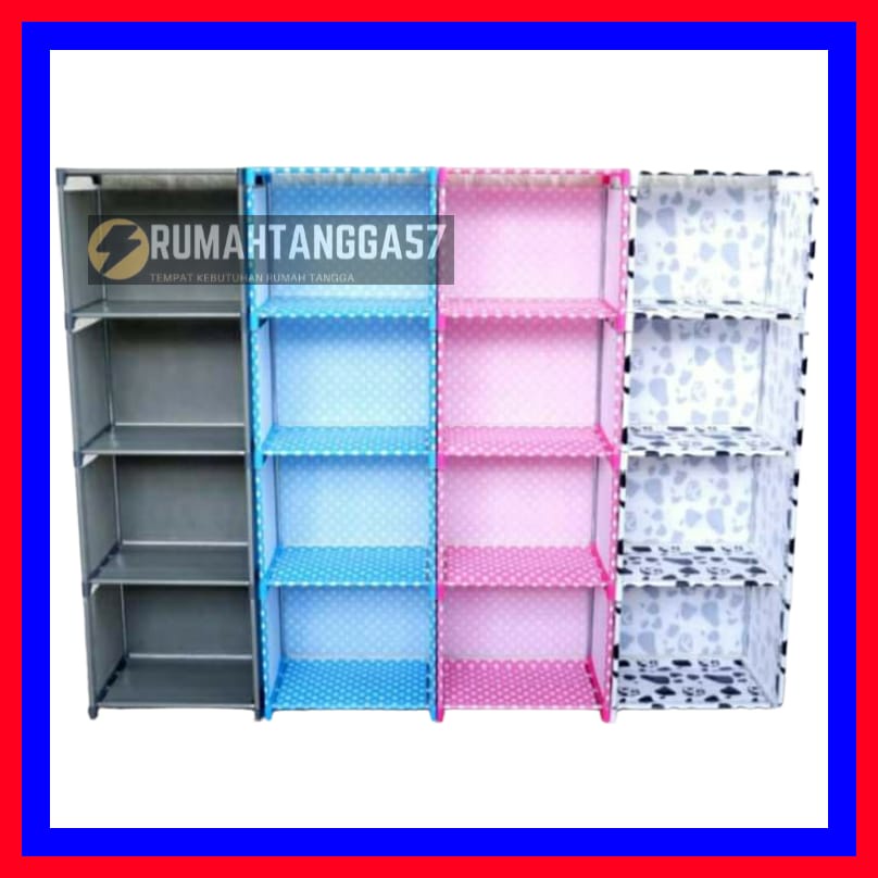 Jual LEMARI RAK BUKU 4 SUSUN 5 TINGKAT / RAK BUKU 5 TINGKAT 4 SUSUN ...