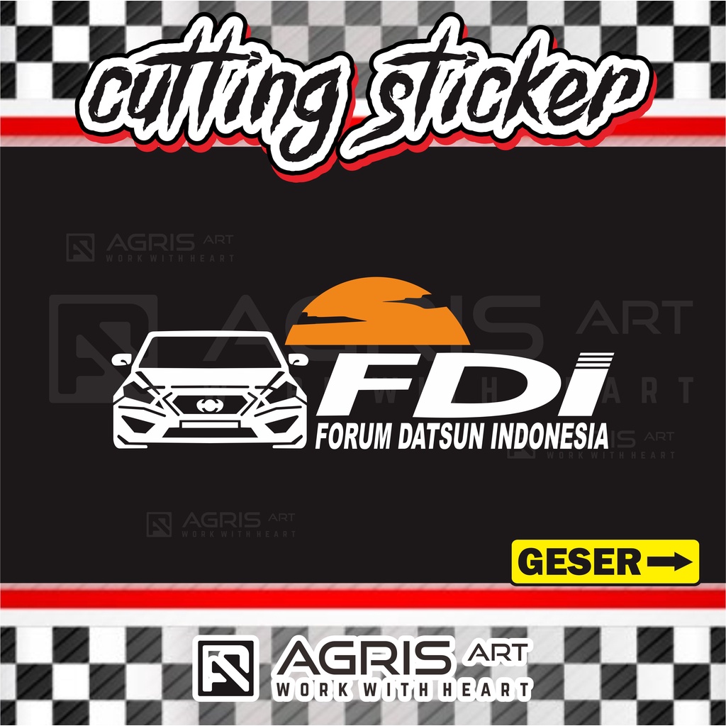 Jual cutting sticker stiker fdi forum datsun indonesia bahan reflektif ...