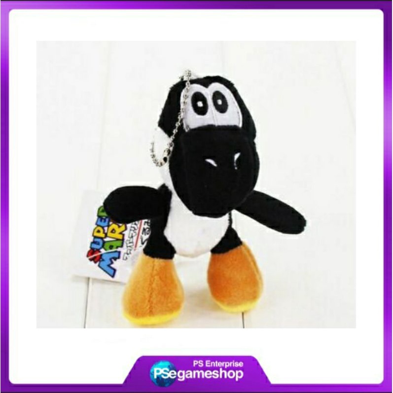 Jual Super Mario Yoshi Keychain 4.5" Plush Toy (Black) | Shopee Indonesia