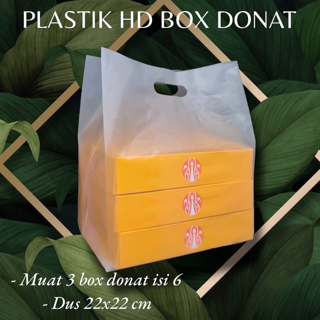 Jual Kantong Plastik HD Box Donat isi 6 30x45 cm isi 25lembar/ Plastik ...