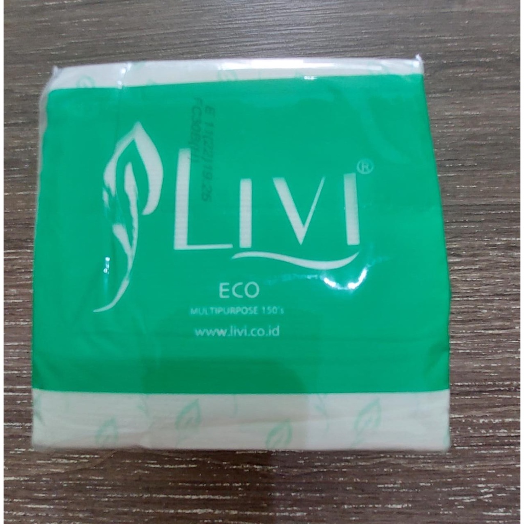 Jual LIVI Tissue Kotak Meja Eco Multipurpose isi 150 lembar (2ply ...