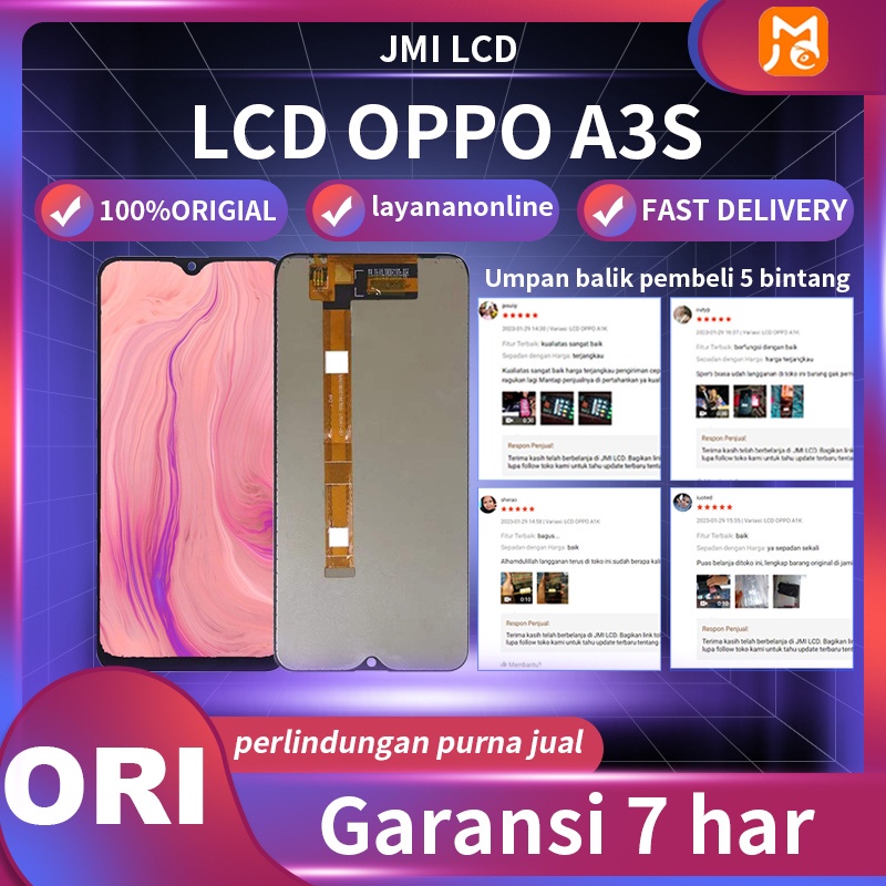 Jual JMI LCD OPPO A3S CPH1803 CPH1853 ASLI ORIGINAL FULLSET | Shopee Indonesia