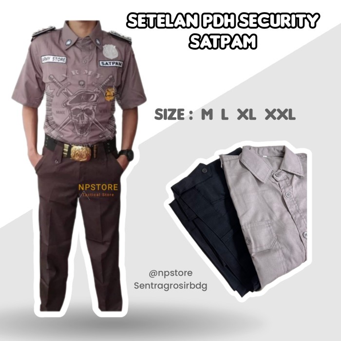 Jual Seragam PDH Security Satpam Terbaru Coklat | Shopee Indonesia
