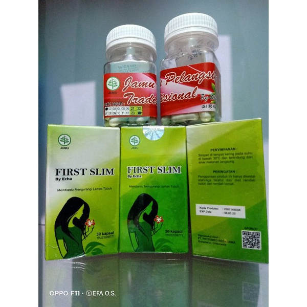Jual Jamu Pelangsing First Slim by Echa + admin shopee | Shopee Indonesia
