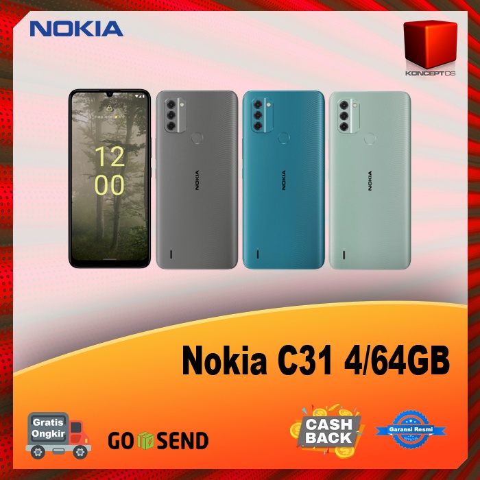 Jual Nokia C31 4/64GB Android 12 Garansi Resmi Indonesia | Shopee Indonesia