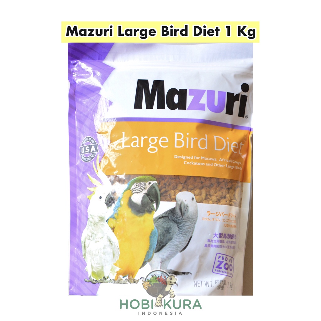 Jual Mazuri Large Bird Diet 1 Kg Original Pack Pelet Burung Kakak tua ...