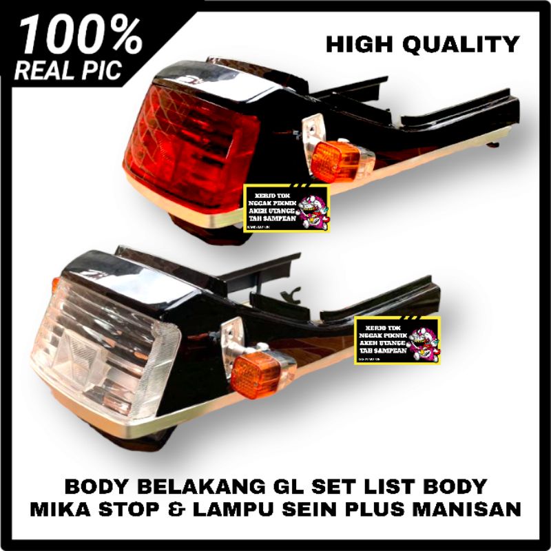 Jual COVER BODI BODY BELAKANG GL SET LIST BODY MIKA STOPLAMP DAN LAMPU ...