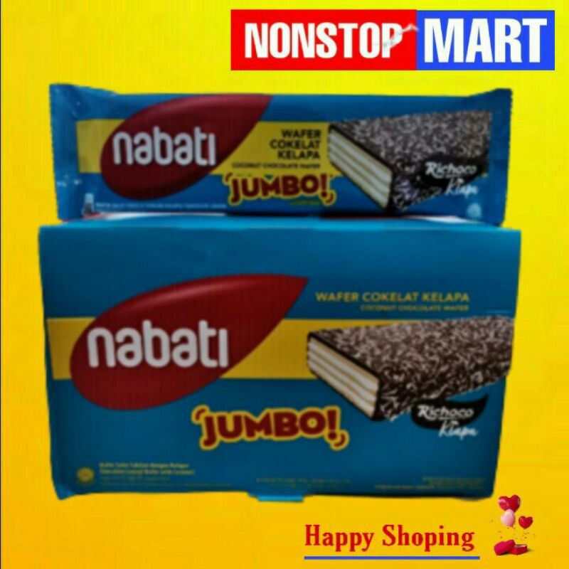 Jual NABATI JUMBO wafer coklat kelapa isi 12 pcs | Shopee Indonesia