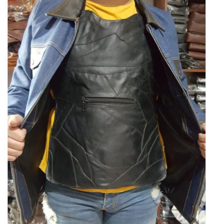 Jual Pelindung Dada Kulit / Rompi Kulit/ rompi motor anti/tolak angin ...