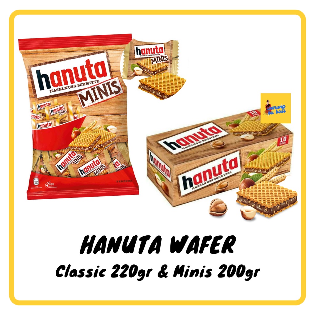 Jual Hanuta Minis Ferrero Hazelnut Wafer Hanuta Wafer Hanuta Mini ...