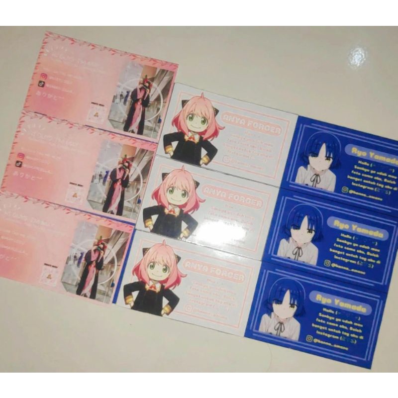 Jual Coscard Cosplay card Desain Anime Kartu nama Name card untuk ...