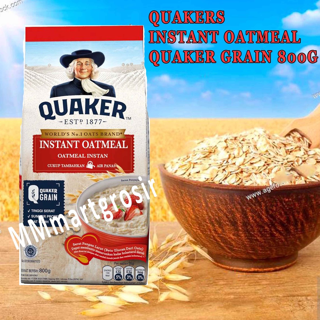 Jual QUAKERS OATS INSTANT/ OATMEAL 800g/ QUAKER GRAIN | Shopee Indonesia