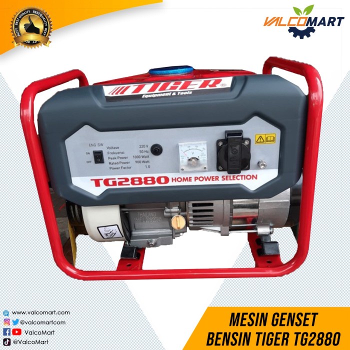 Jual Mesin Genset Tiger TG2880 Gasoline Generator Tiger | Shopee Indonesia