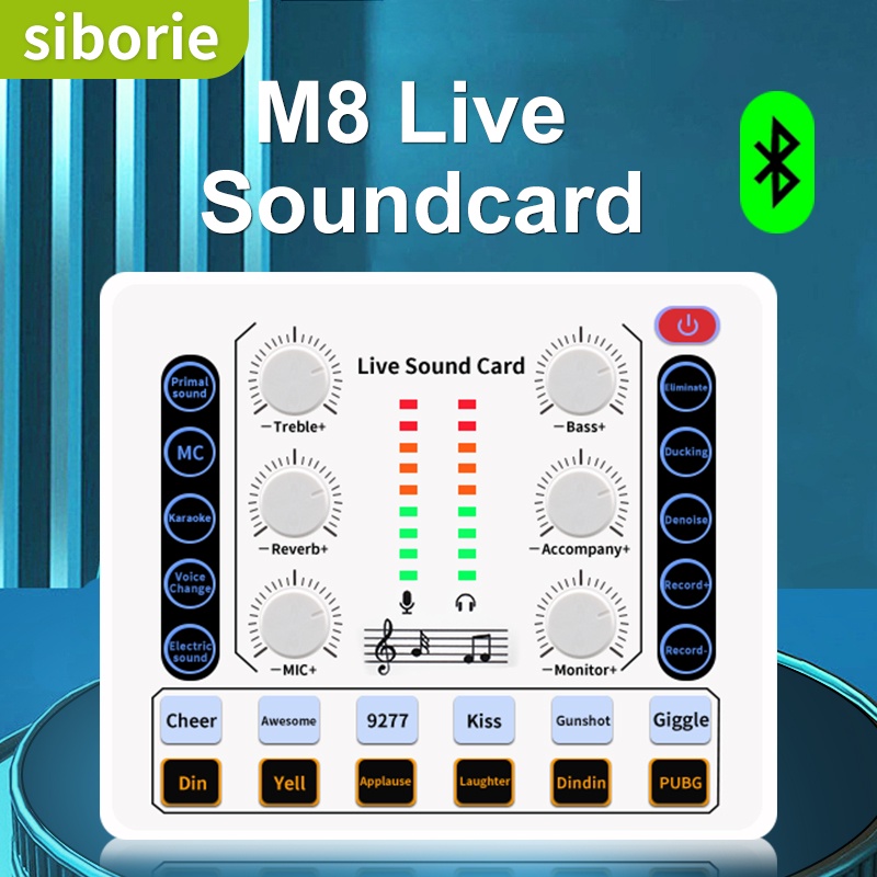 Jual Siborie M8 soundcard Mixer Bluetooth Original sound card Audio USB ...