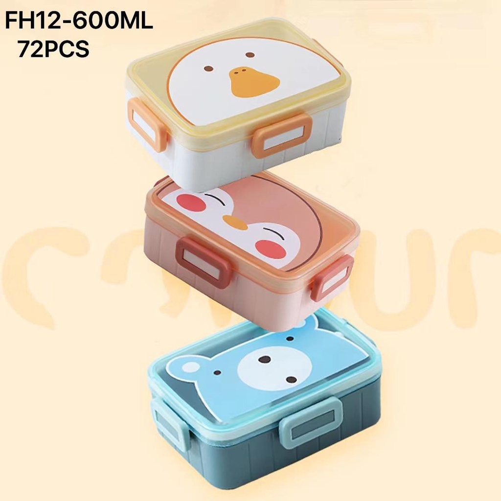 Jual Lunch Box / Kotak Makan Set BPA FREE ️Karakter Kartun Kotak Bento ...