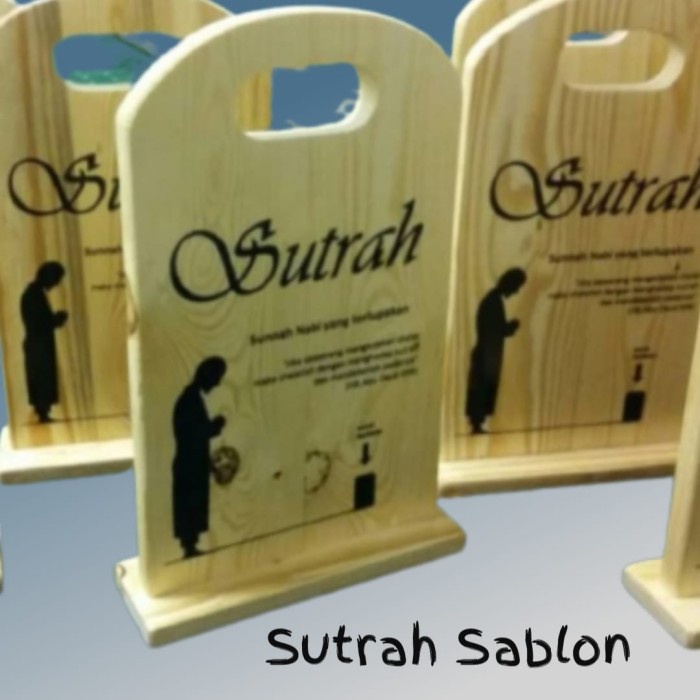 Jual fashion muslim SUTRAH SHOLAT KAYU / SUTROH SABLON 1SISI / PEMBATAS ...
