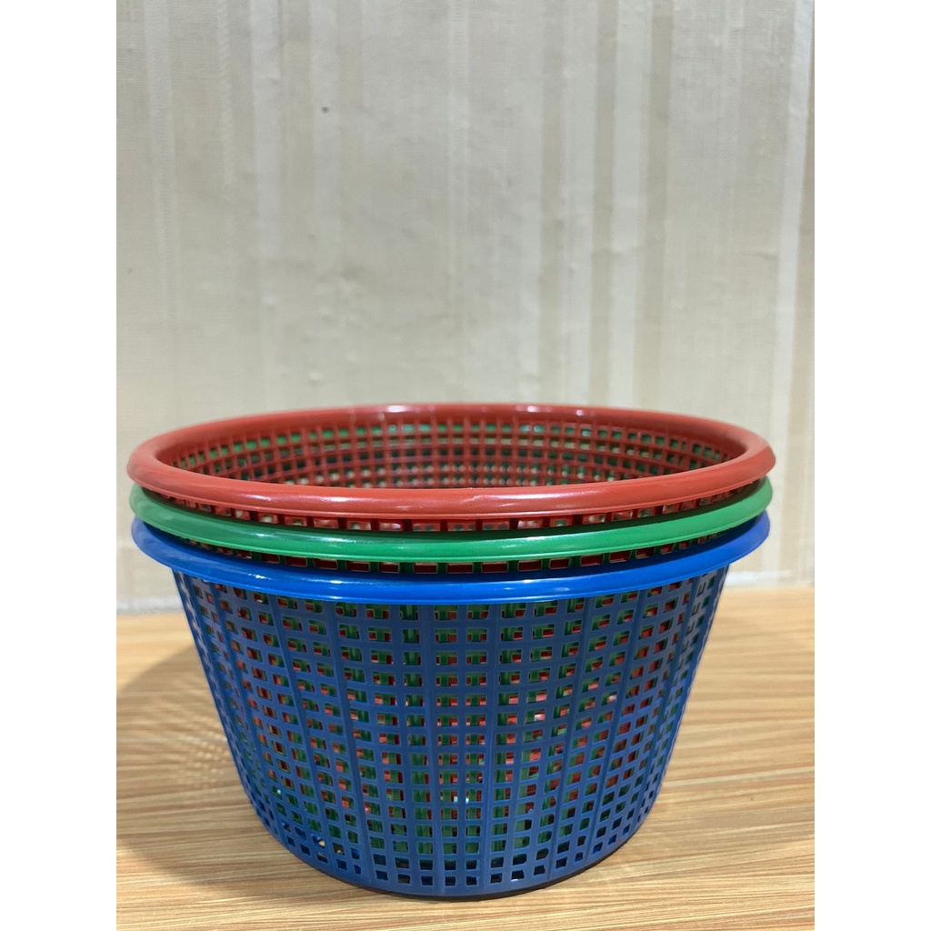 Jual Baskom Keranjang Bulat Jaring Kecil Kenduri Telur Plastik Untuk ...